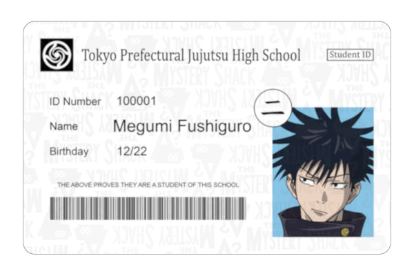Student ID Cards - Jujutsu Kaisen - TheMysteryShack