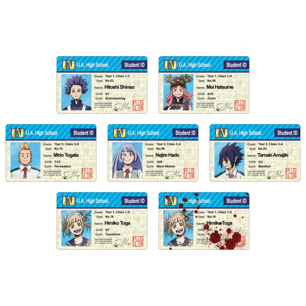 Other - UA Student IDs - My Hero Academia - TheMysteryShack
