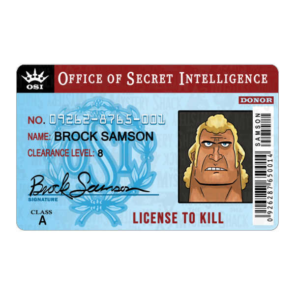 Brock Samson OSI Card - The Venture Bros. - TheMysteryShack